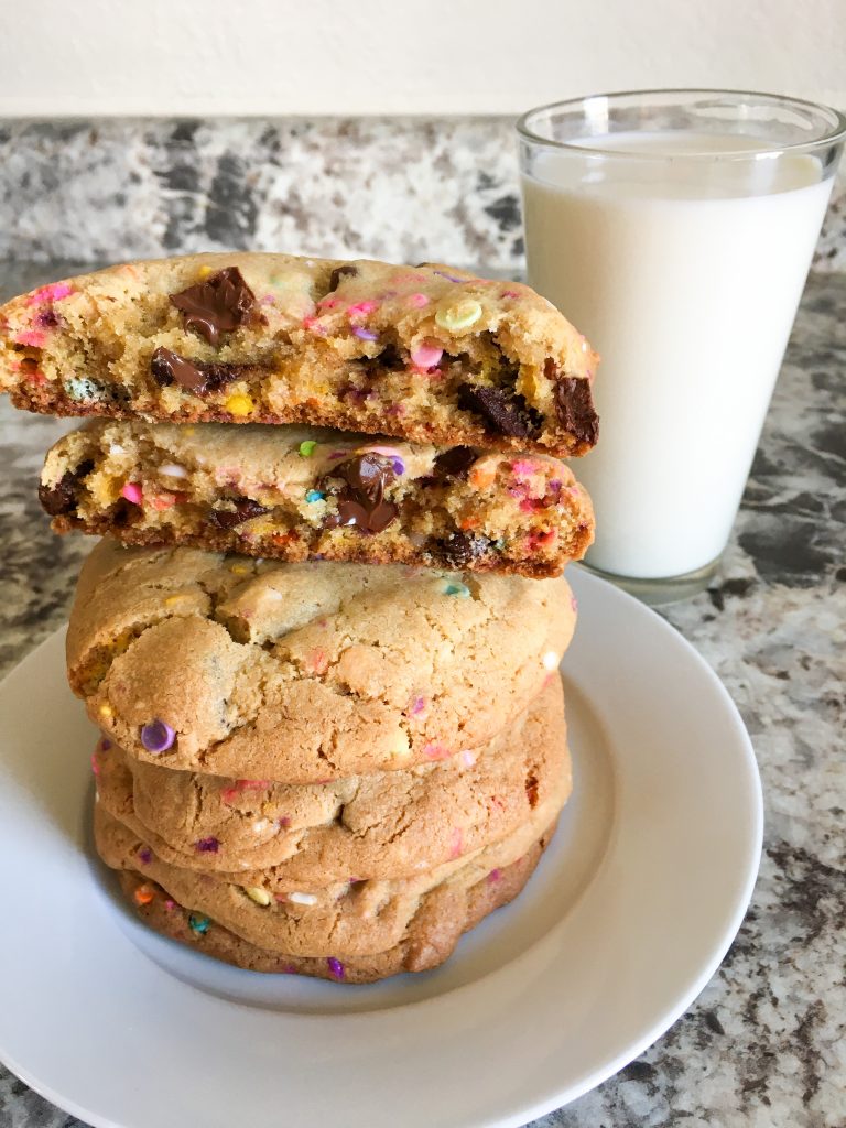 Chocolate Chip & Sprinkle Mega Cookies – Sweet Girl Eats